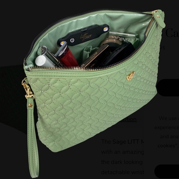 PurseN | Bags | Pursen Sage Litt Makeup Casenwtquilted Vegan Leatherled ...